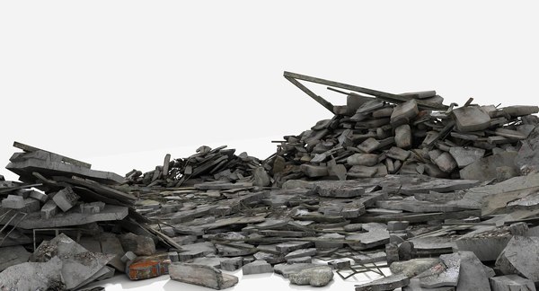 heaps debris rubble scene 3d max