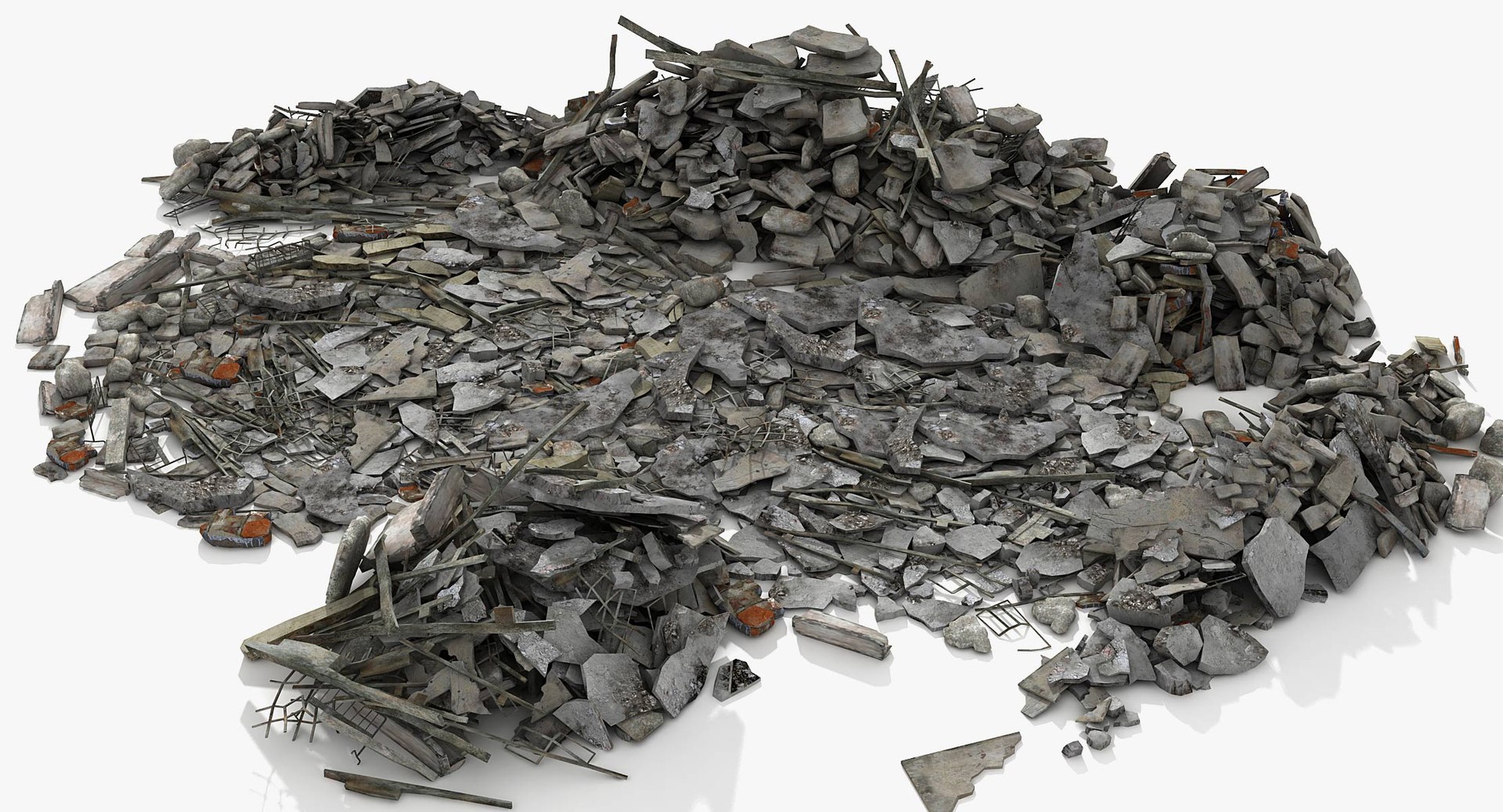 Heaps Debris Rubble Scene 3d Max