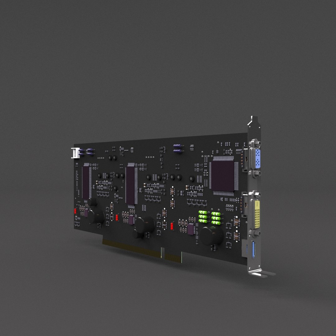 Video card 3D model - TurboSquid 1332652