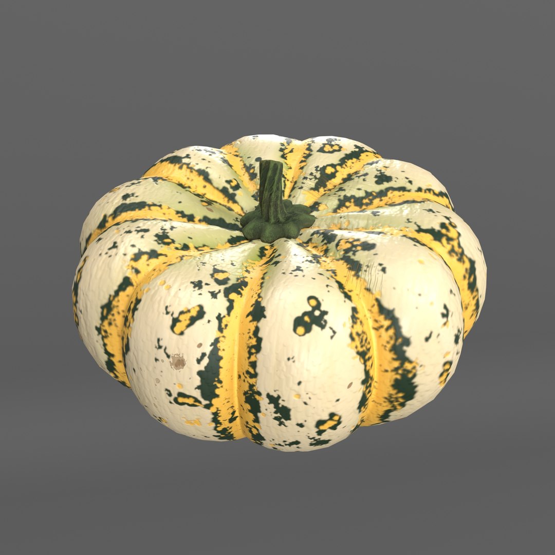 3D Model Four Varieties Of Pumpkin Gourds - TurboSquid 2246459