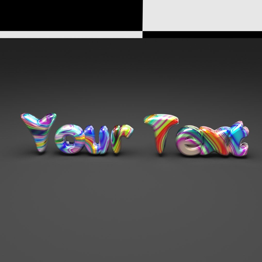 Custom Text Candy 3D Model - TurboSquid 1514835