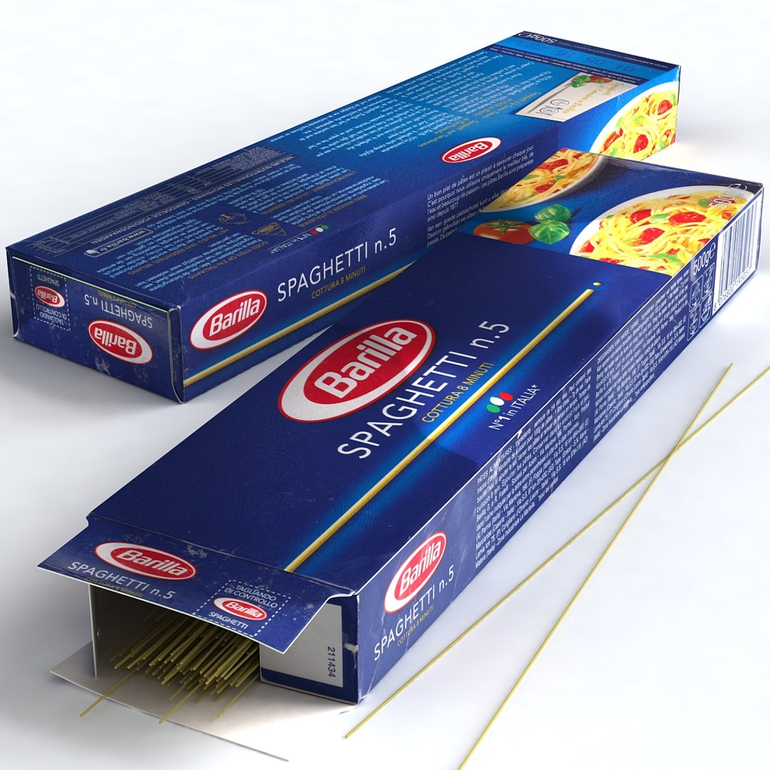 3d pasta box model