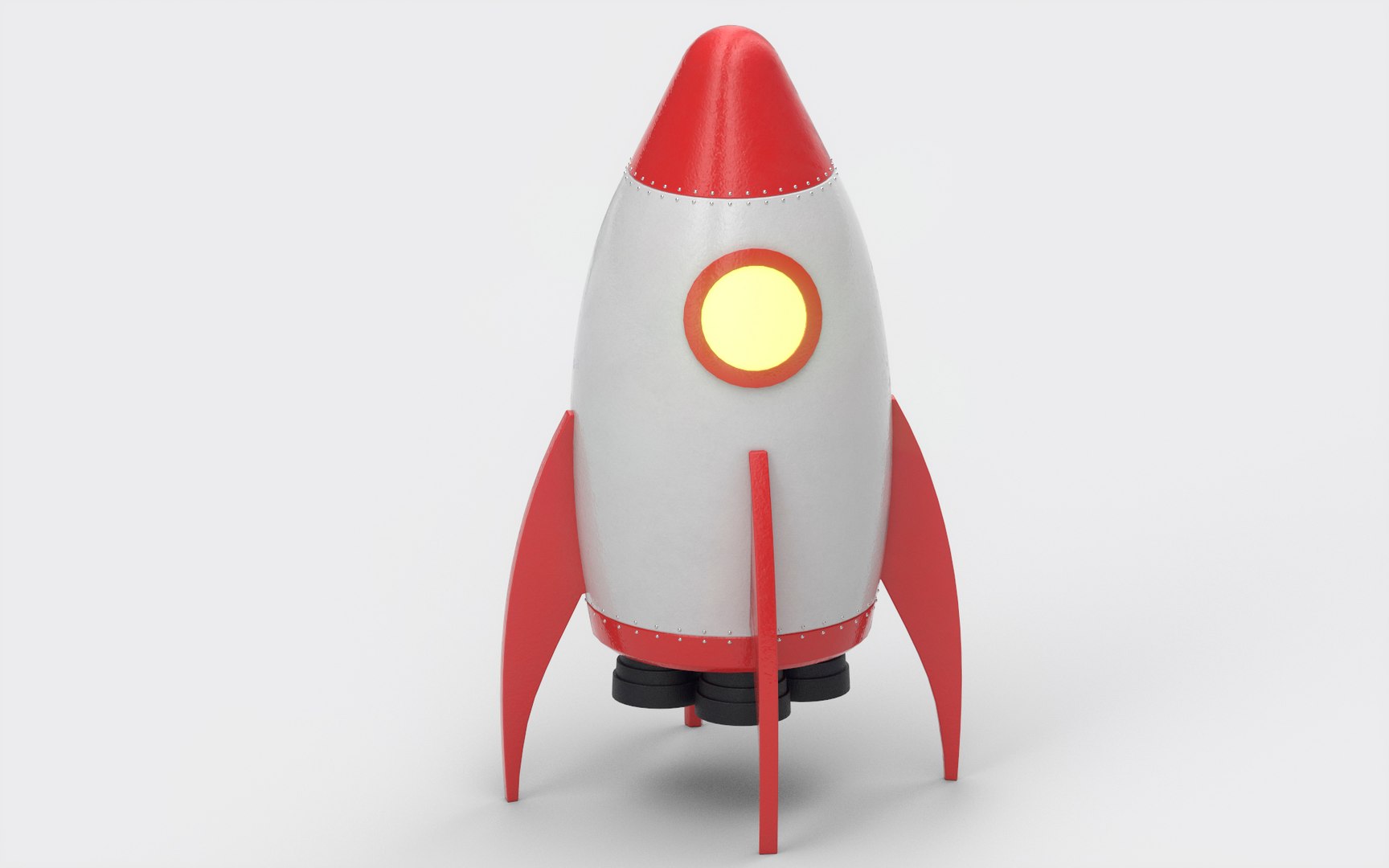 3D Realistic Cartoon Rocket - TurboSquid 1602166