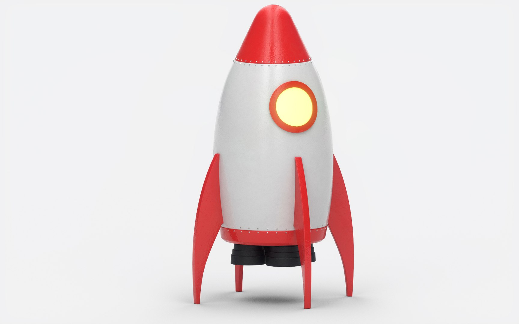 3D Realistic Cartoon Rocket - TurboSquid 1602166