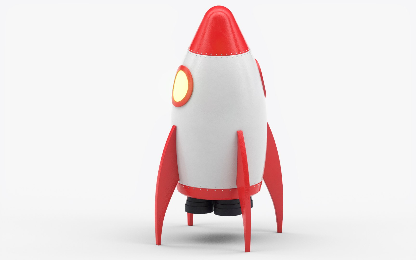 3D Realistic Cartoon Rocket - TurboSquid 1602166