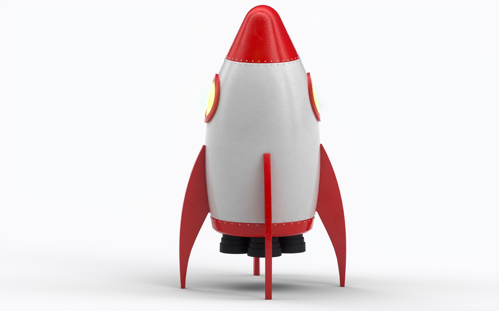3D Realistic Cartoon Rocket - TurboSquid 1602166
