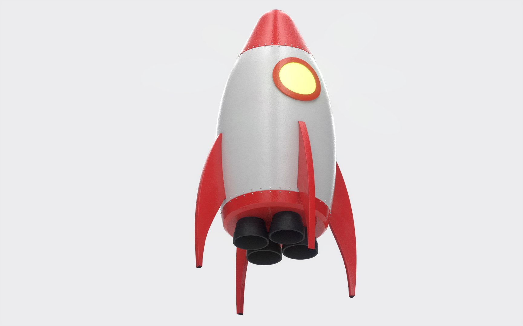 3D Realistic Cartoon Rocket - TurboSquid 1602166