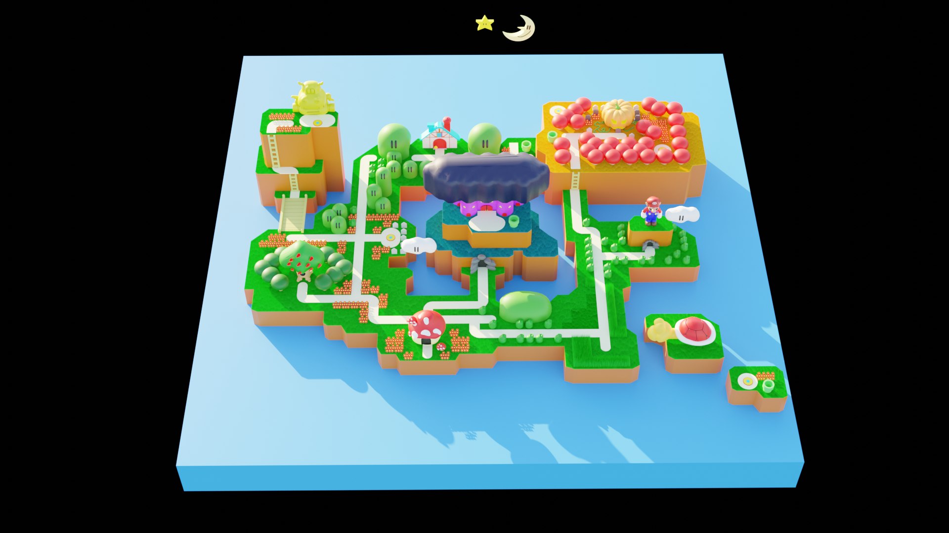 modèle 3D de Super Mario Land 2 Map - TurboSquid 1999522