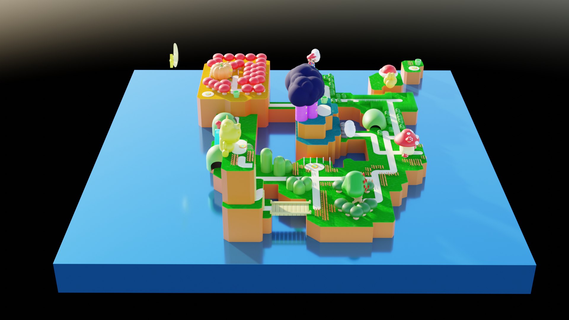 Super Mario Land 2 Map 3D Model - TurboSquid 1999522