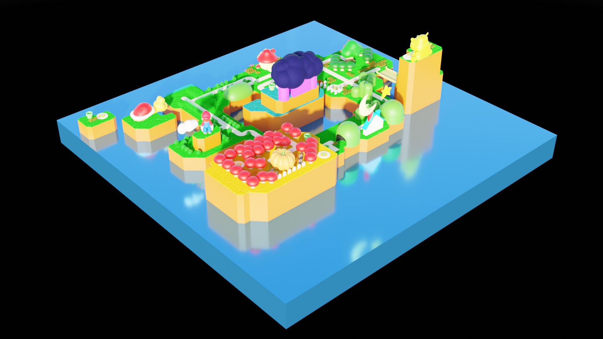 Super Mario Land 2 Map 3D Model - TurboSquid 1999522