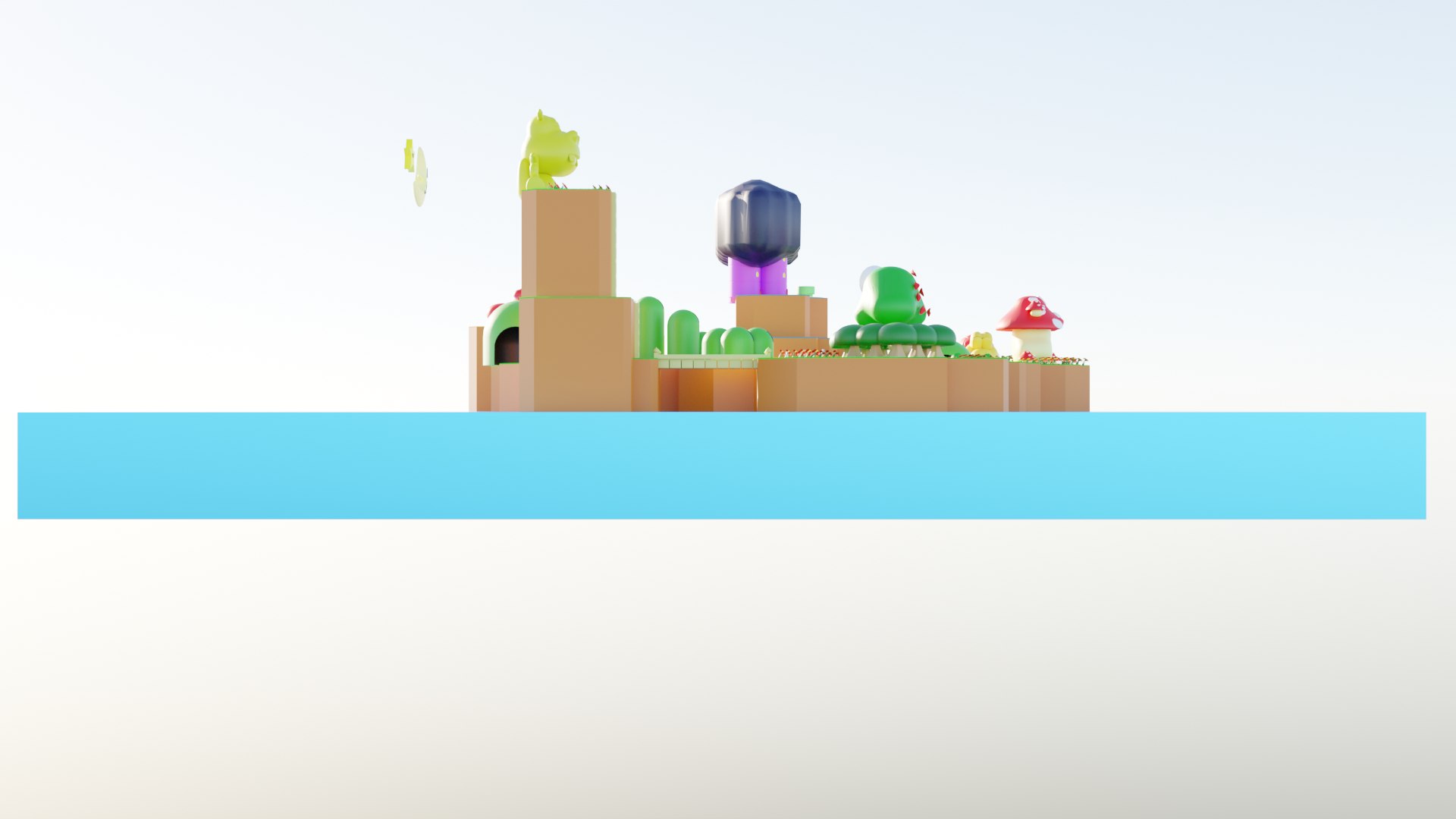 Super Mario Land 2 Map 3D Model - TurboSquid 1999522