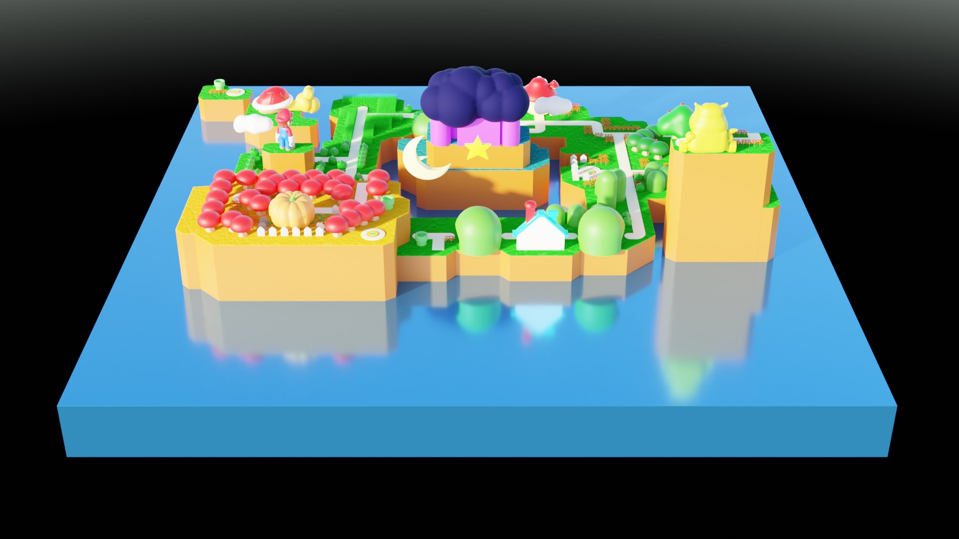 Super Mario Land 2 Map 3D Model - TurboSquid 1999522
