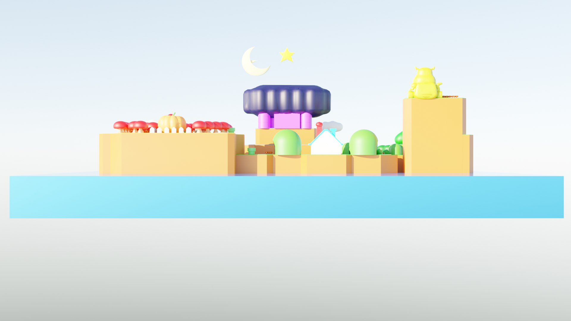 Super Mario Land 2 Map 3D Model - TurboSquid 1999522