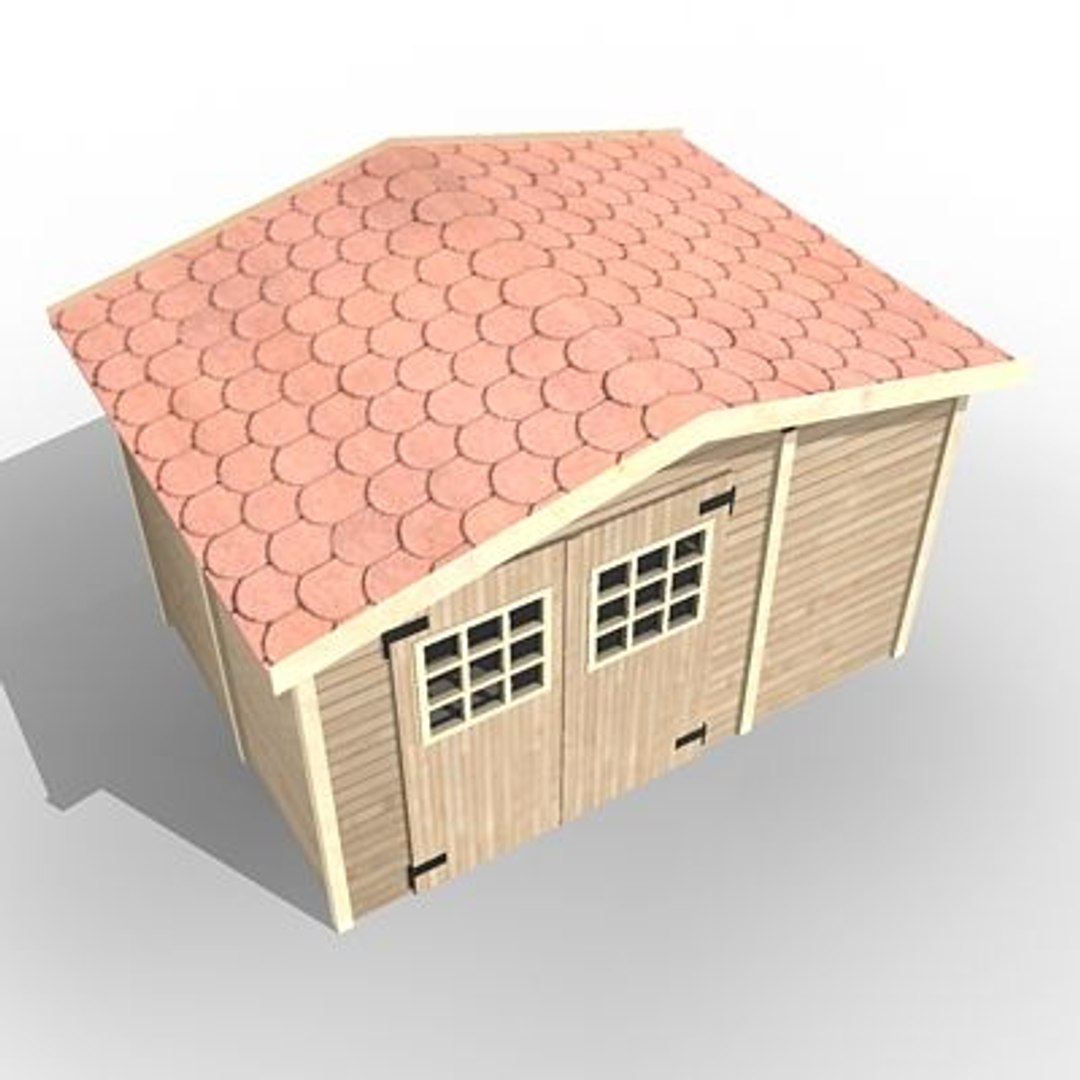 3d Wooden House Model