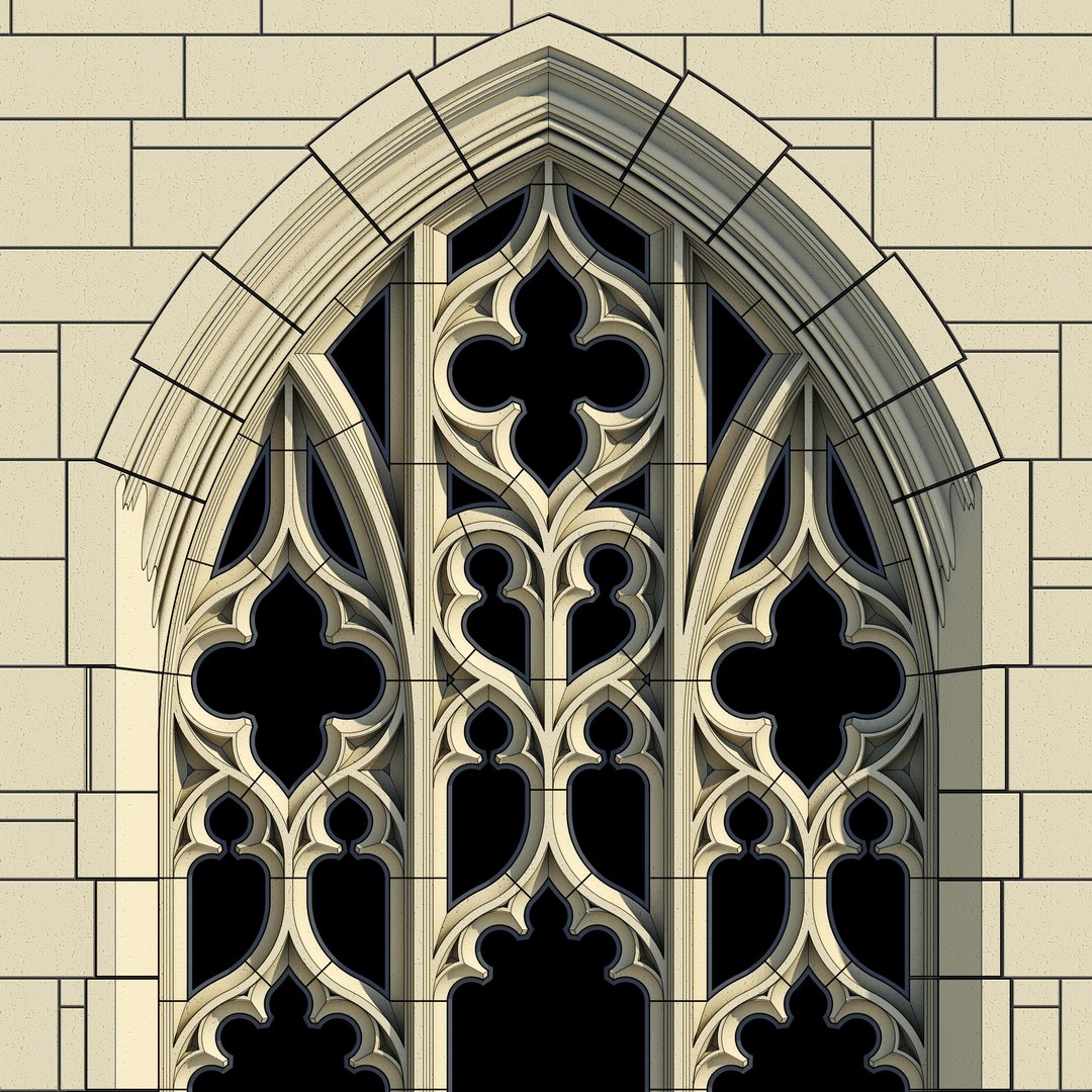 3ds Arched Gothic Window