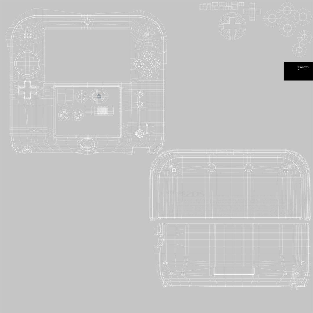 3D Handheld Console Nintendo 2ds - TurboSquid 1189369