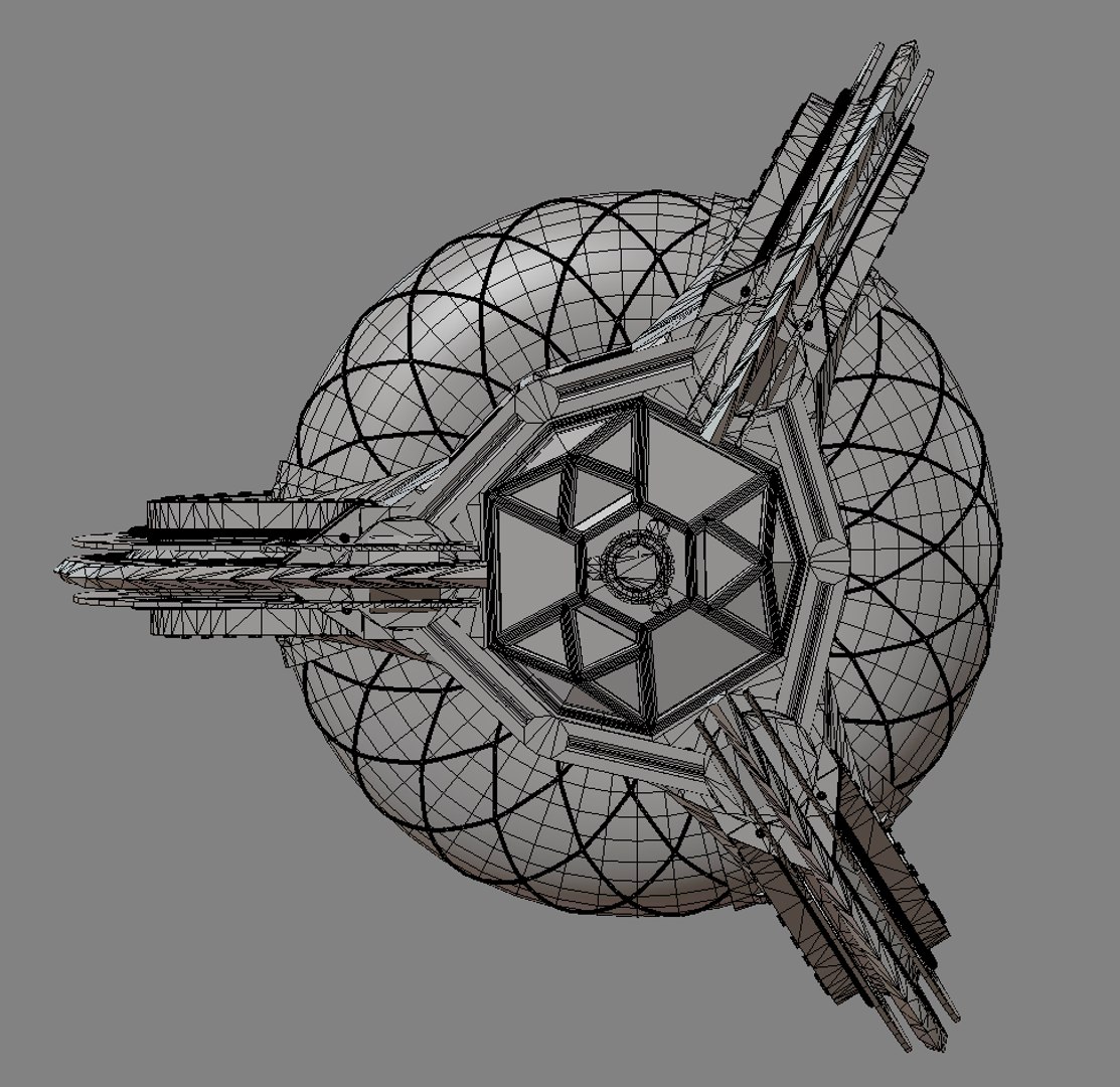 3D Model Futuristic Spaceship Sci-fi Ship - TurboSquid 1394624