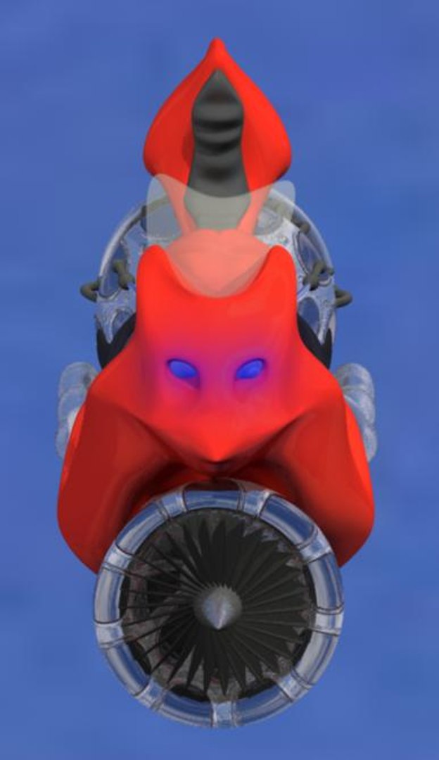 futuristic jet bike 3d model