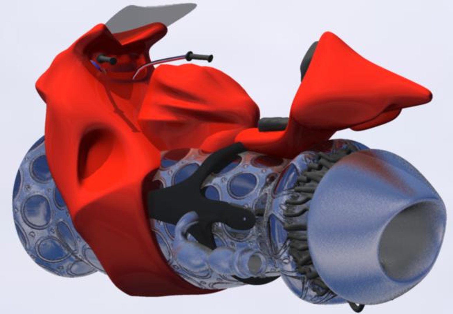 futuristic jet bike 3d model