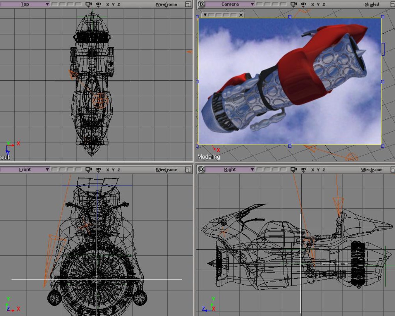 futuristic jet bike 3d model
