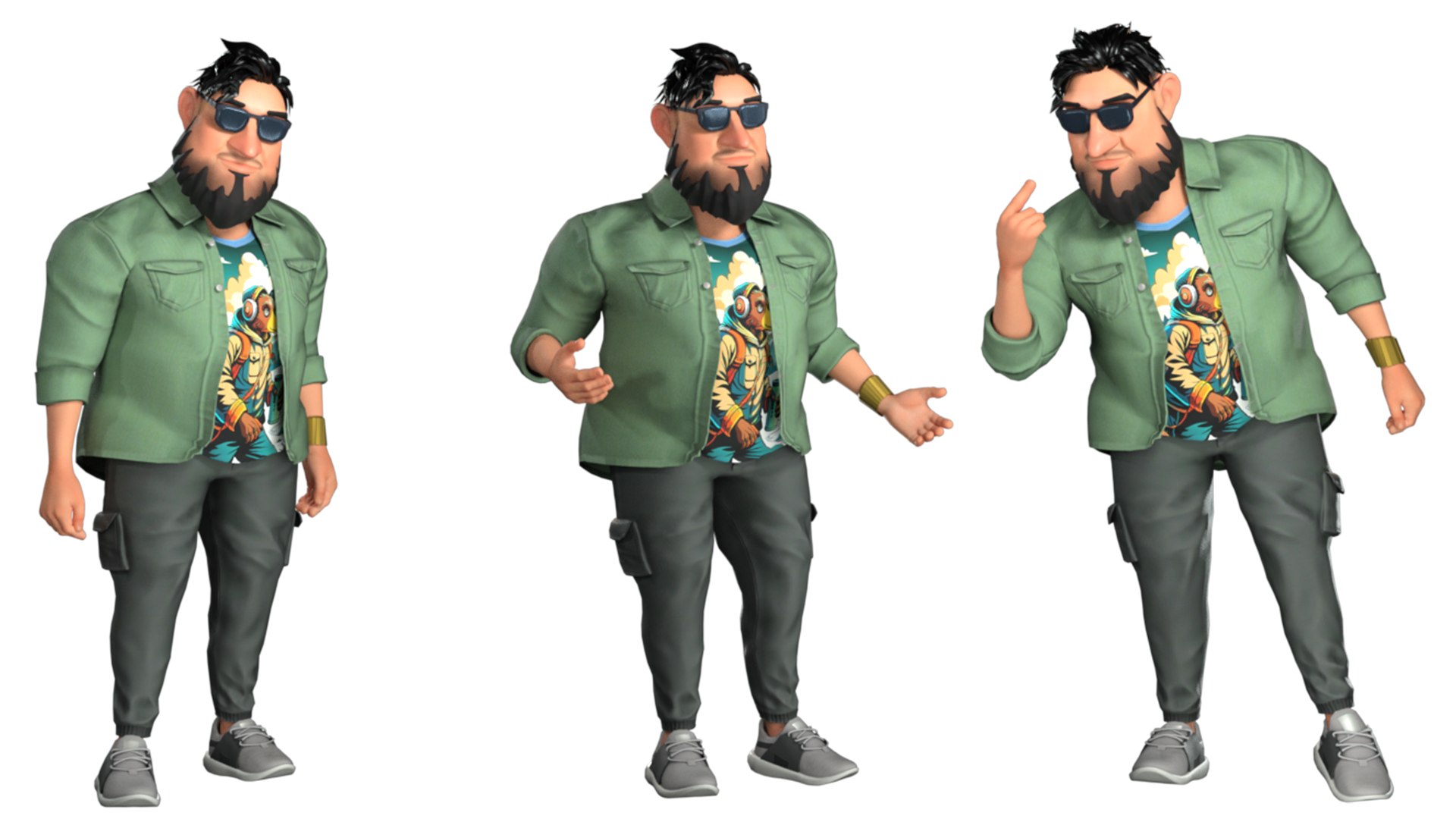 3D Cartoon Rigged Don The Jhon Character 3D Model - TurboSquid 2302542