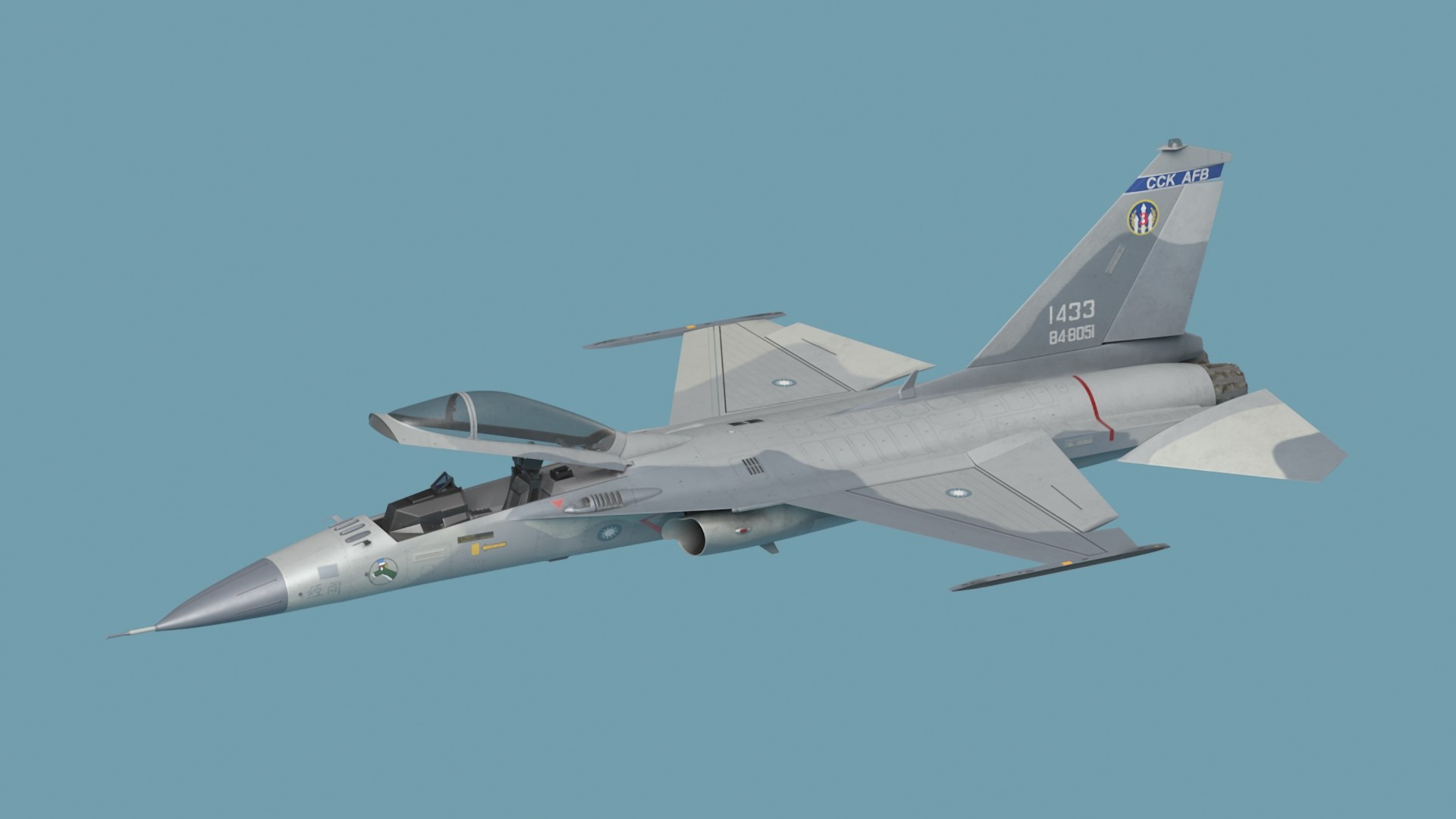 3D Unarmed Fighter Jet AIDC F-CK-1 Rigged For Cinema 4D - TurboSquid 2303859