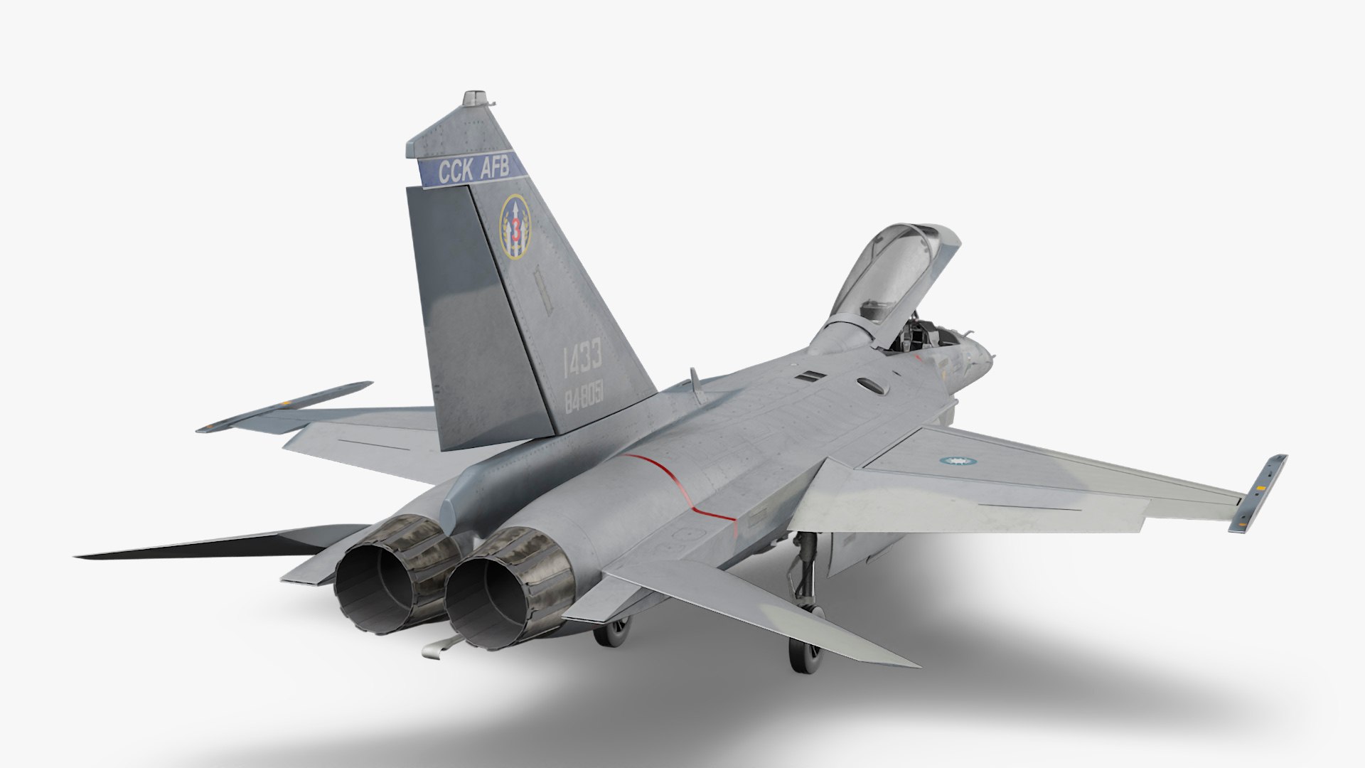 3D Unarmed Fighter Jet AIDC F-CK-1 Rigged For Cinema 4D - TurboSquid ...