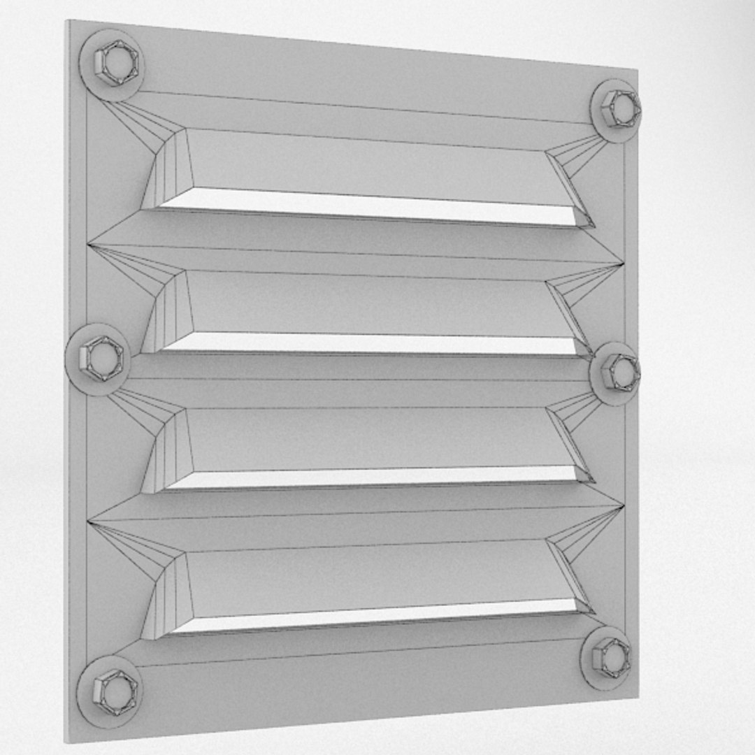3dsmax Exhaust Ventilation Slat
