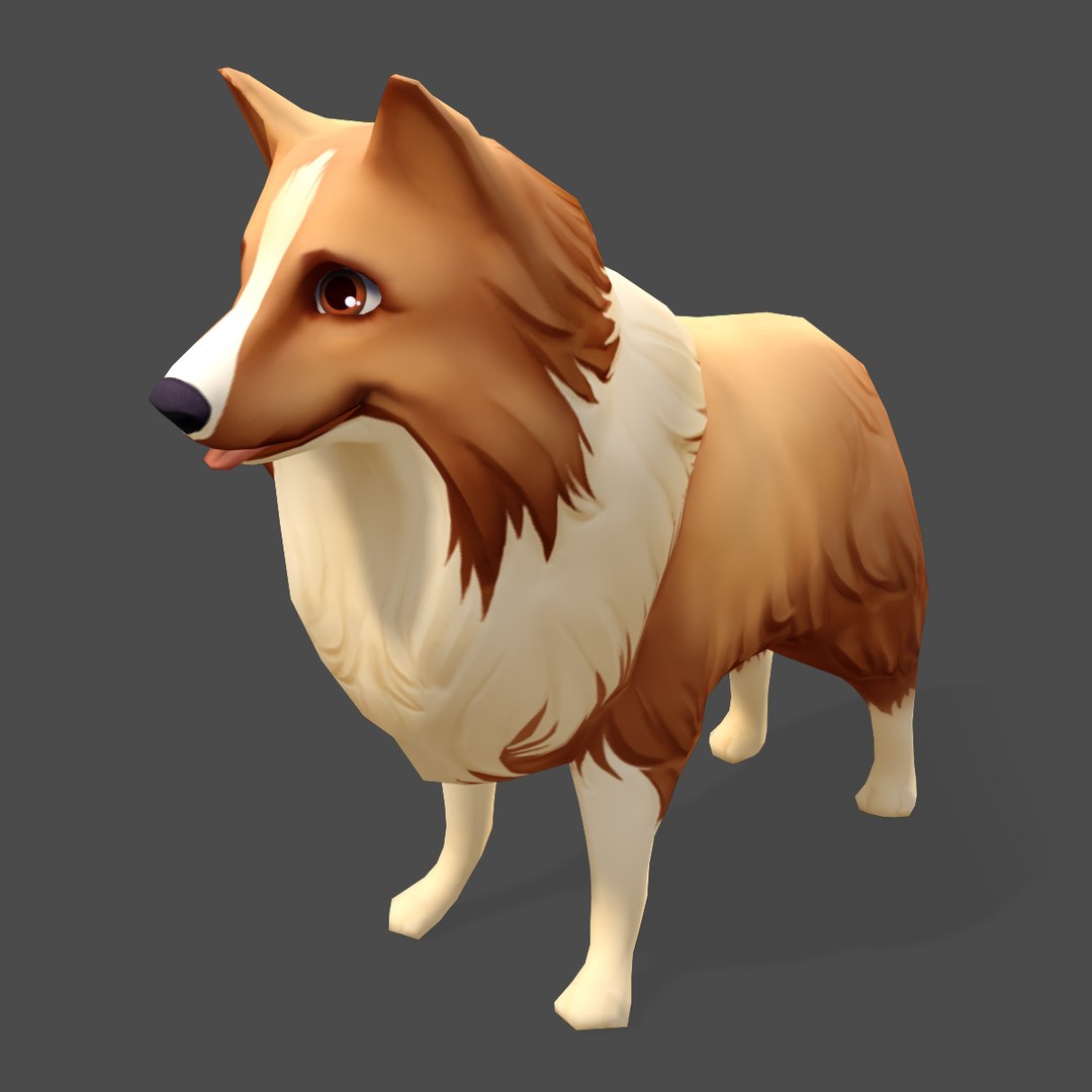 s cartoon animals sheltie model