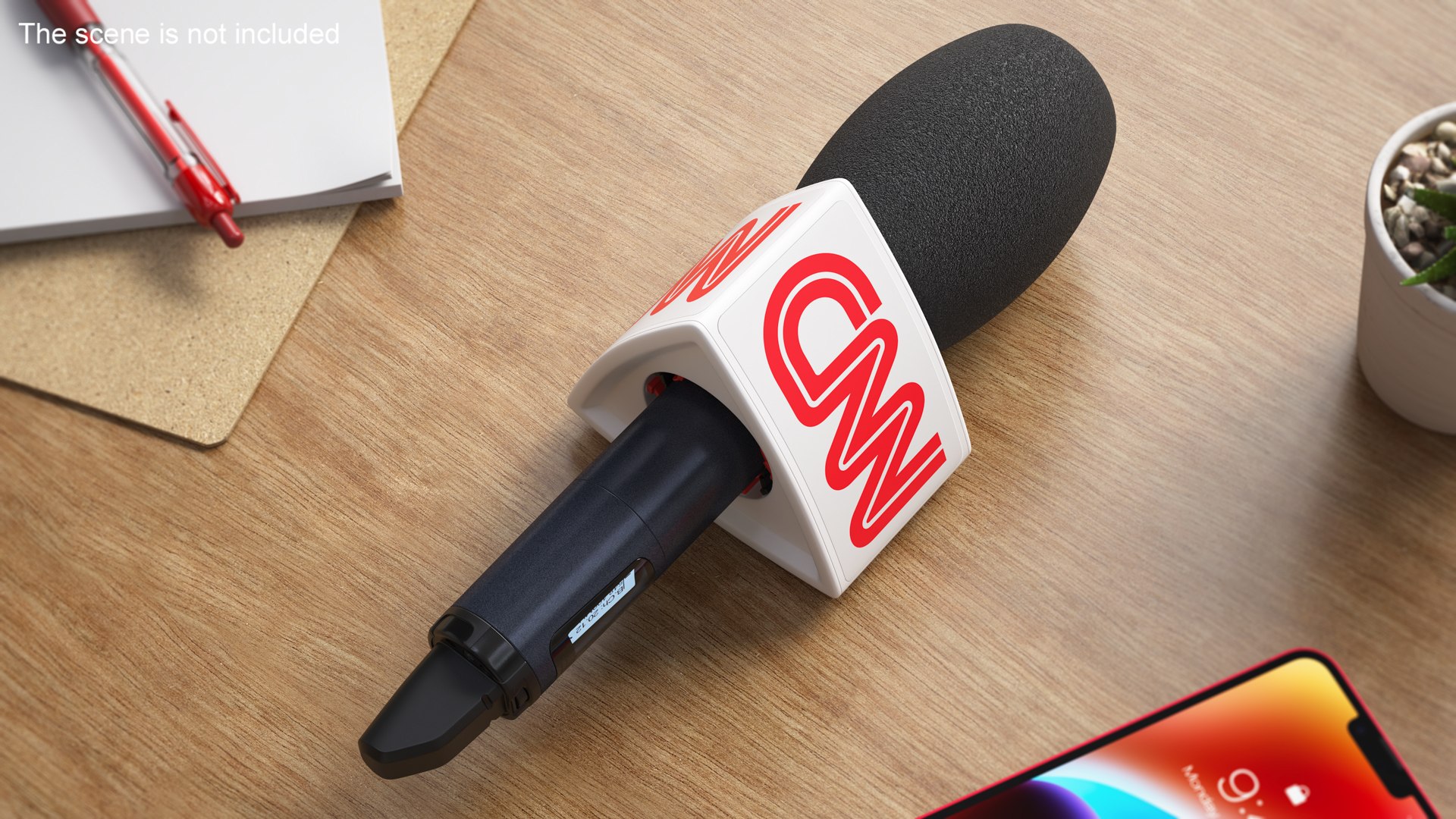 CNN Newsshooter Wireless Microphone Triangular 3D - TurboSquid 2169080