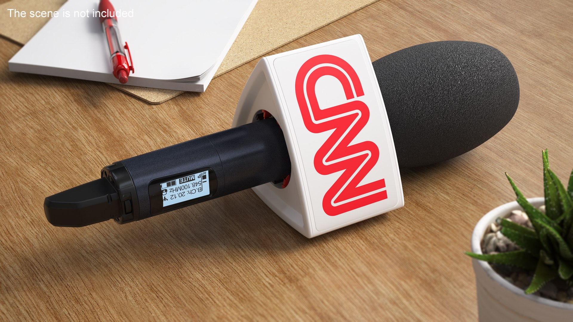 CNN Newsshooter Wireless Microphone Triangular 3D - TurboSquid 2169080