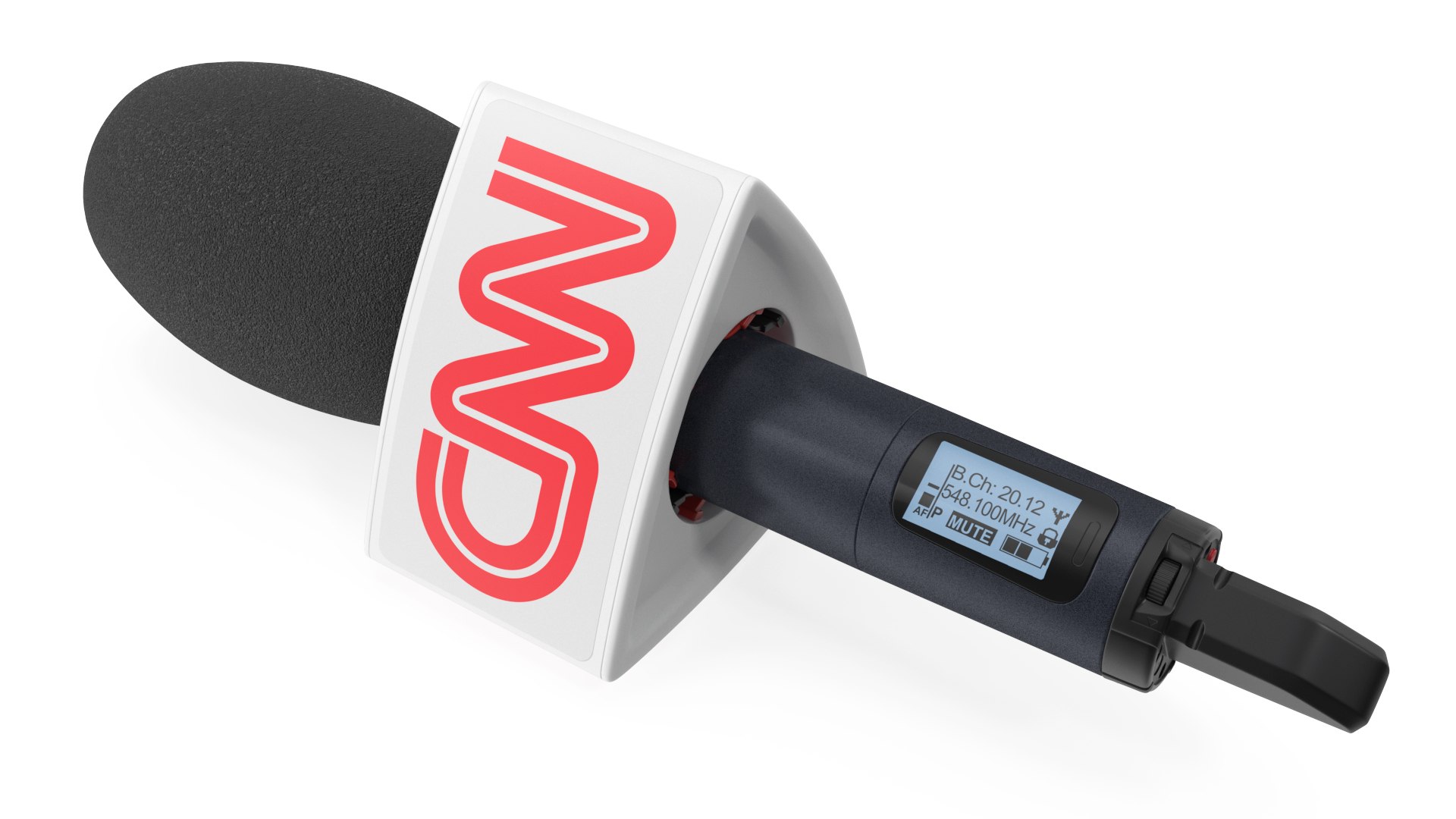 CNN Newsshooter Wireless Microphone Triangular 3D - TurboSquid 2169080