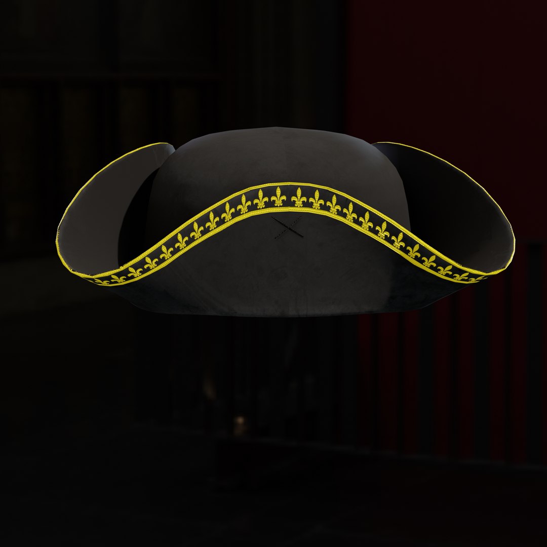 3D Tricorne Cocked Hat Classic - TurboSquid 1411620