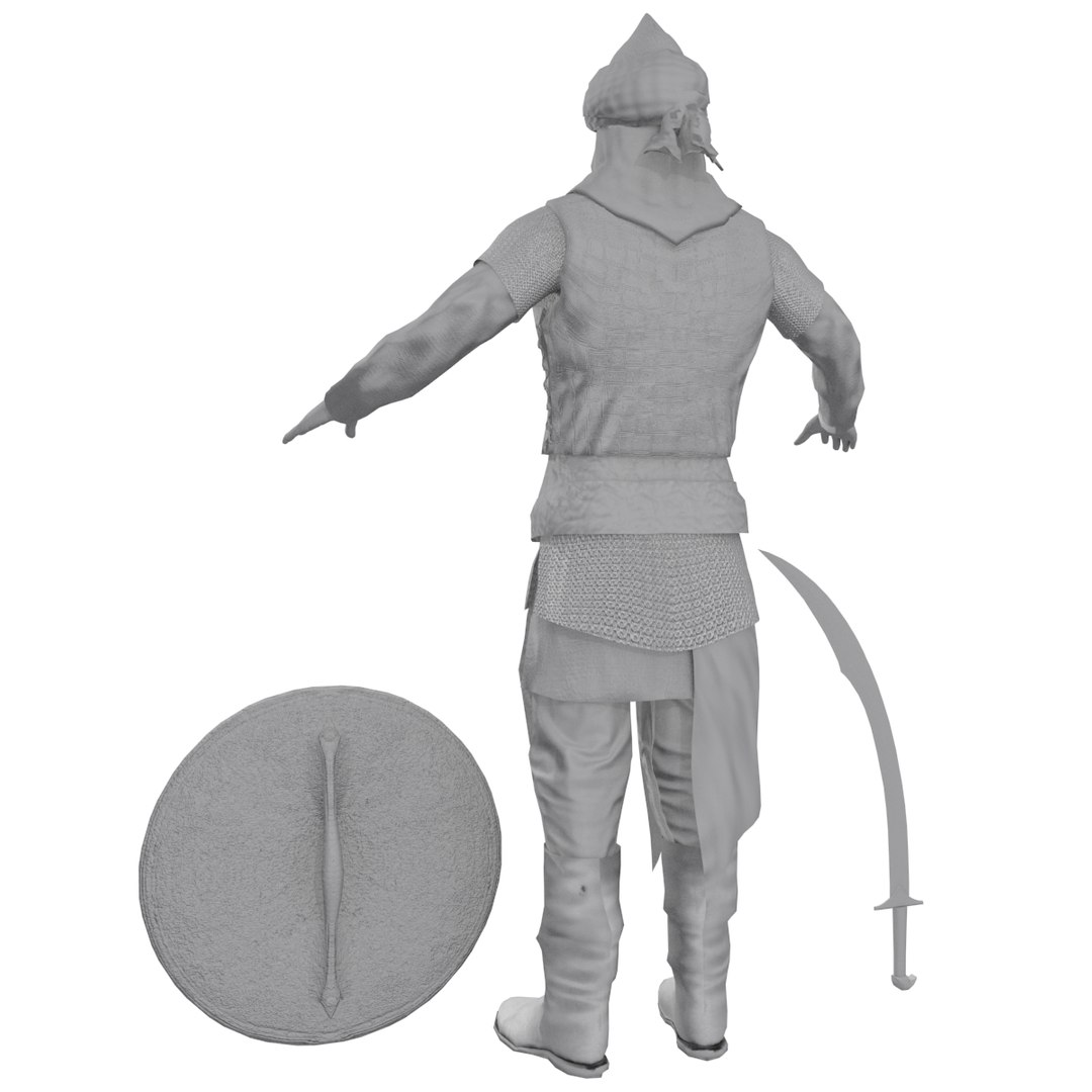 Saracen Warrior Man 3D Model - TurboSquid 1261280