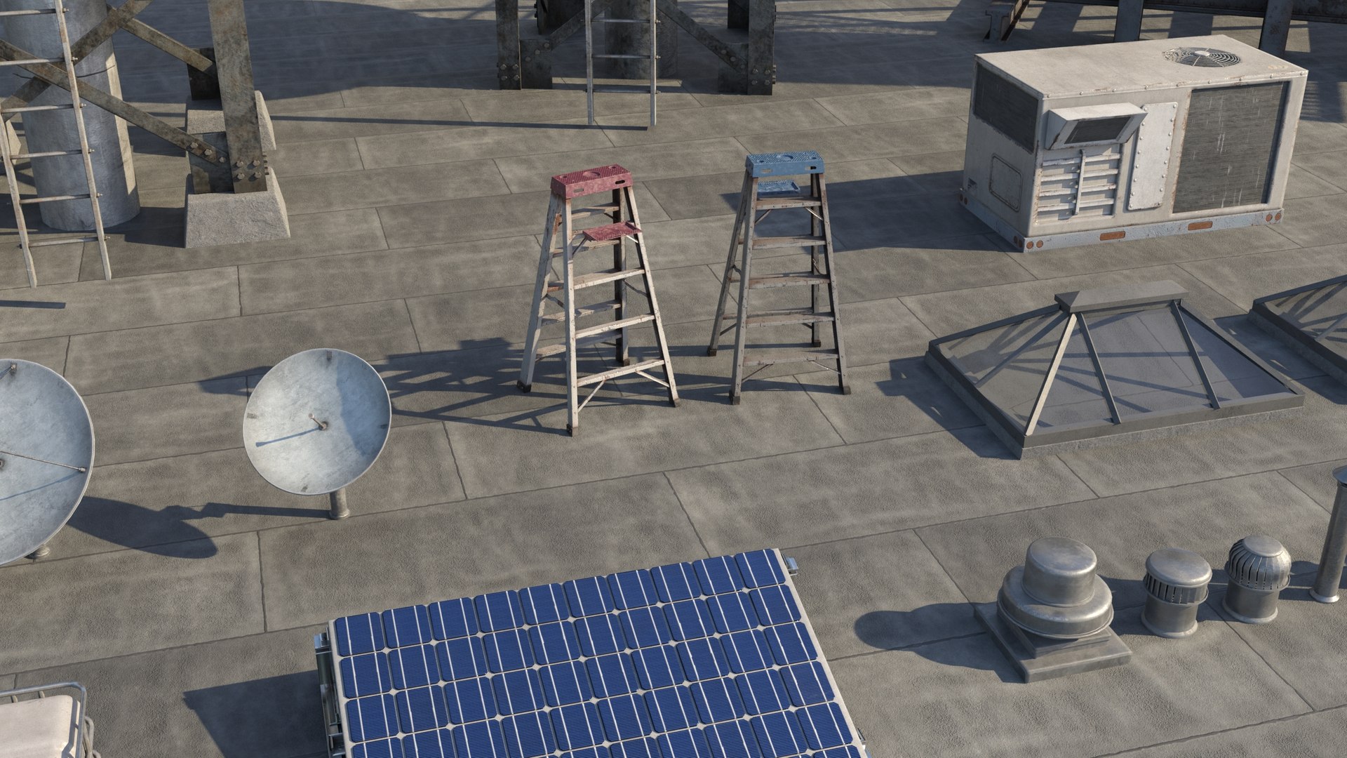Roof Props Collection 3D Model - TurboSquid 2032861