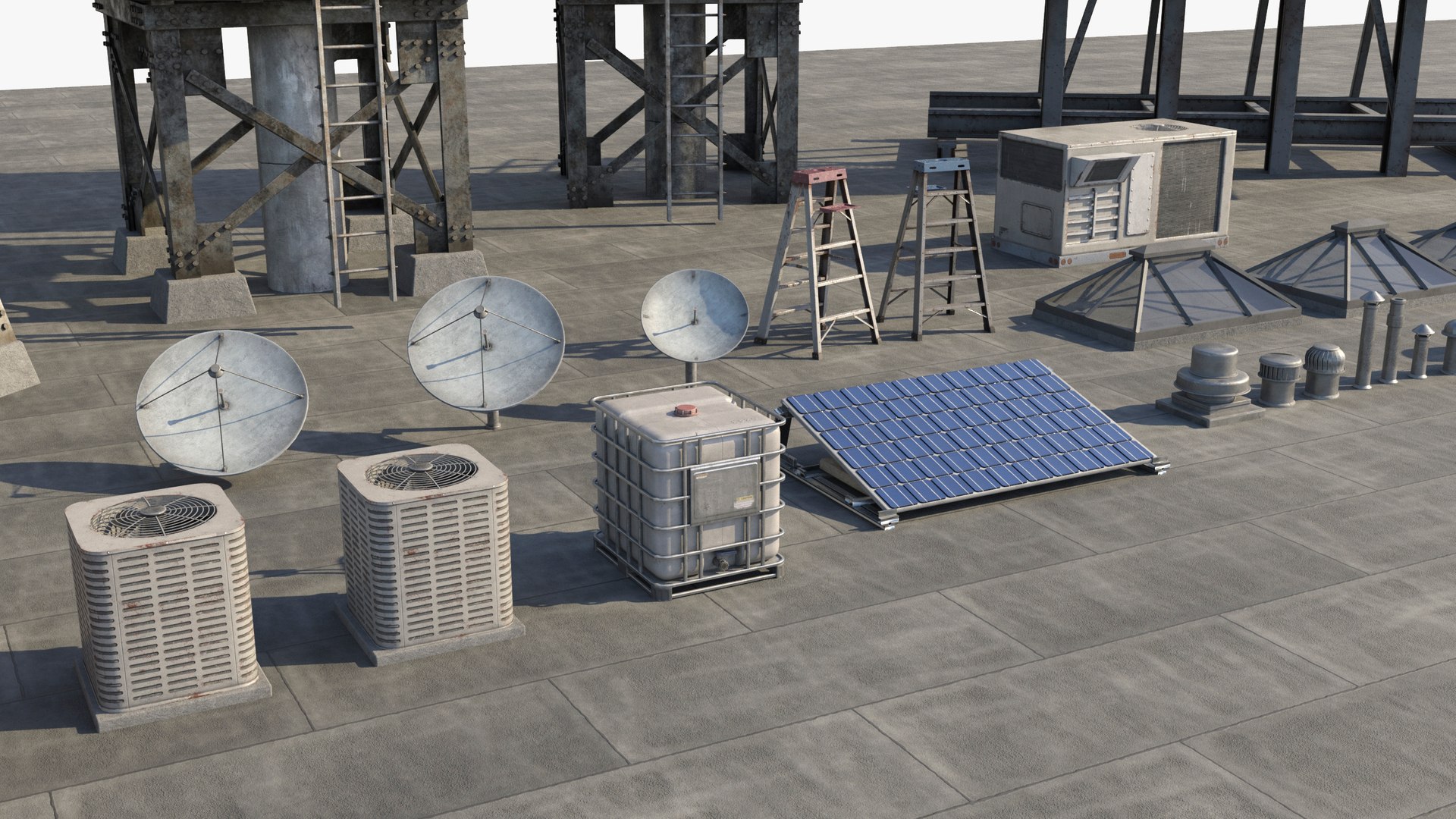 Roof Props Collection 3D Model - TurboSquid 2032861