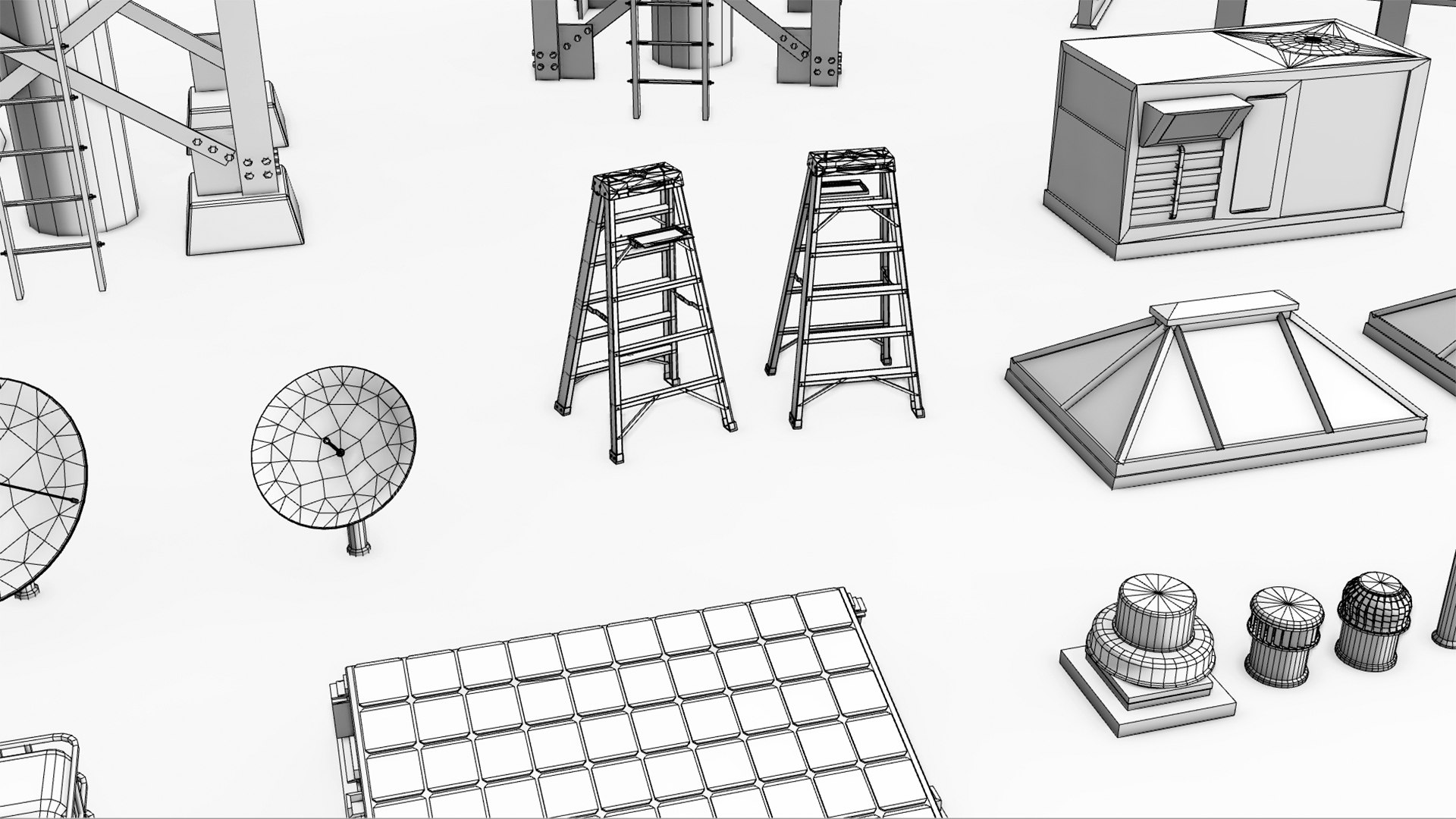 Roof Props Collection 3D Model - TurboSquid 2032861