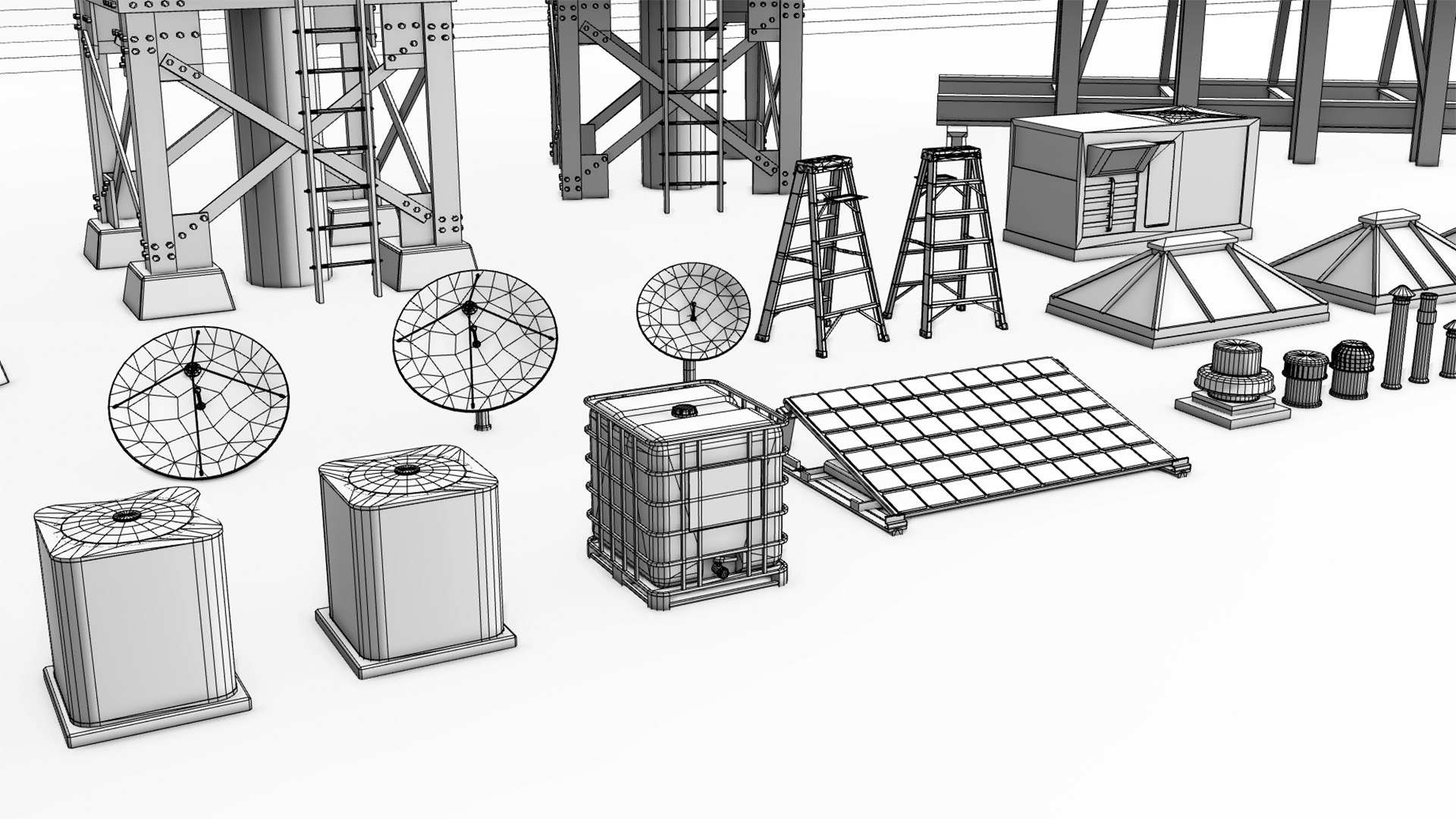 Roof Props Collection 3D Model - TurboSquid 2032861