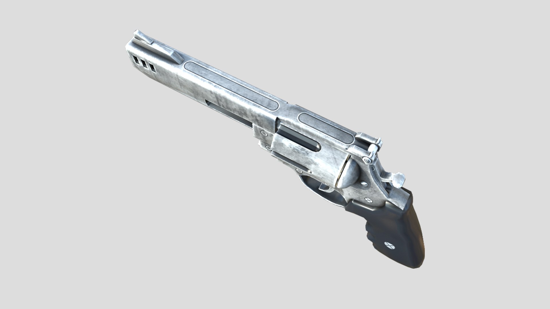 3D Model Revolver II 3D Low Poly-Game Ready Gun Model -010 - TurboSquid ...
