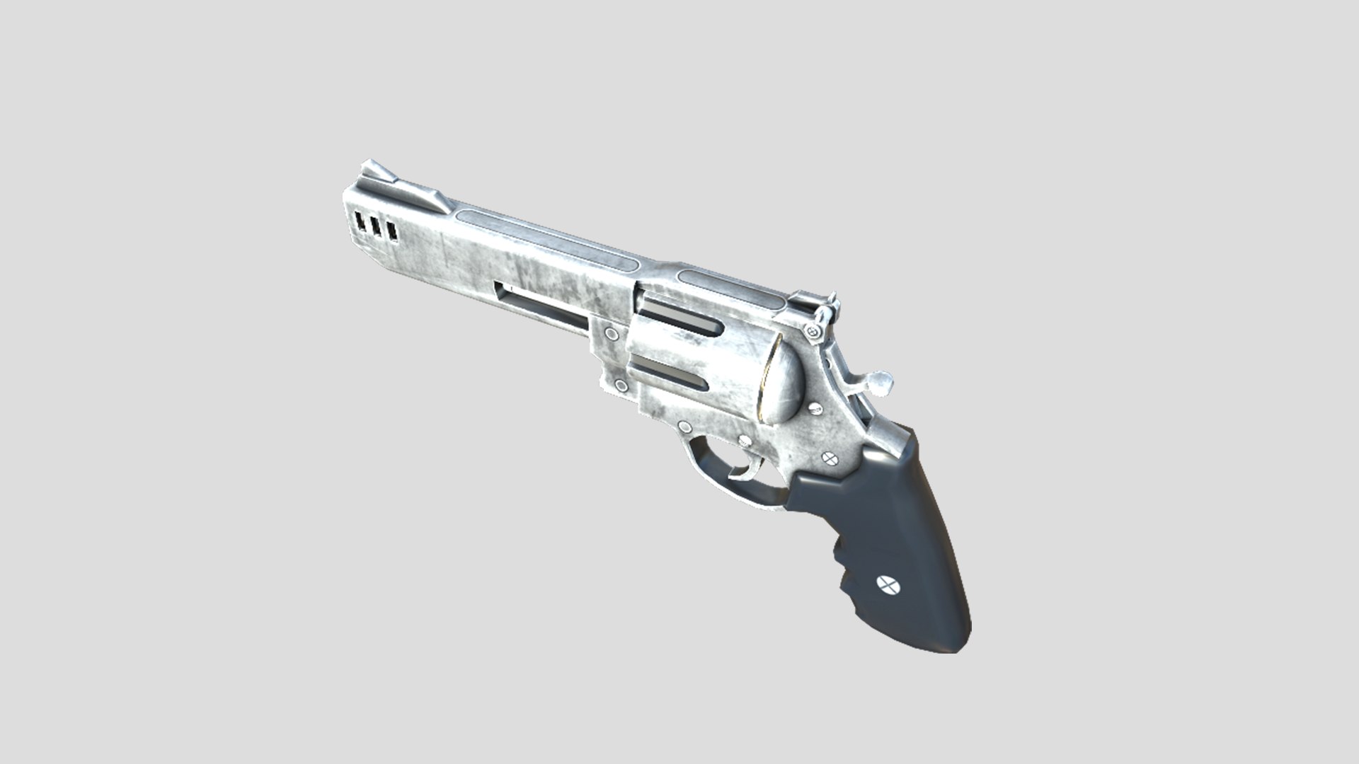 3D Model Revolver II 3D Low Poly-Game Ready Gun Model -010 - TurboSquid ...