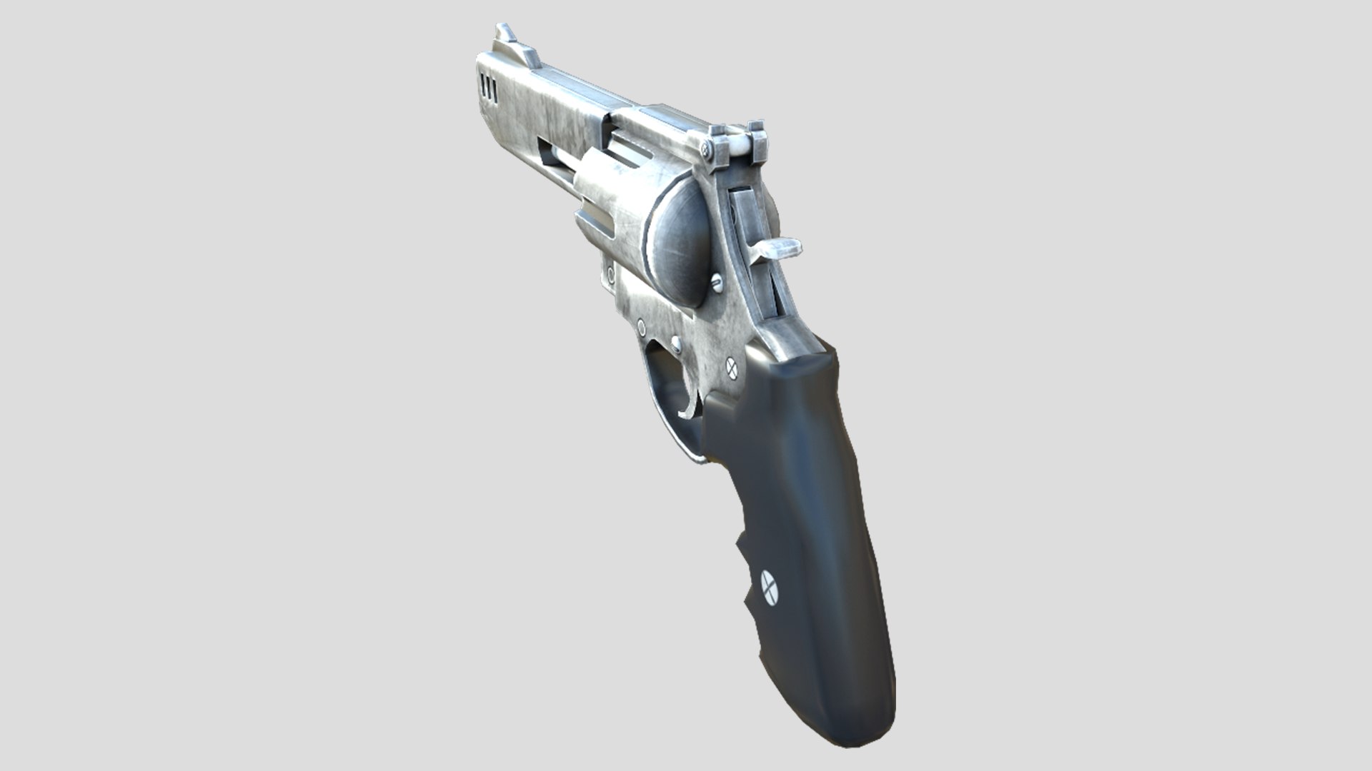 3D Model Revolver II 3D Low Poly-Game Ready Gun Model -010 - TurboSquid ...