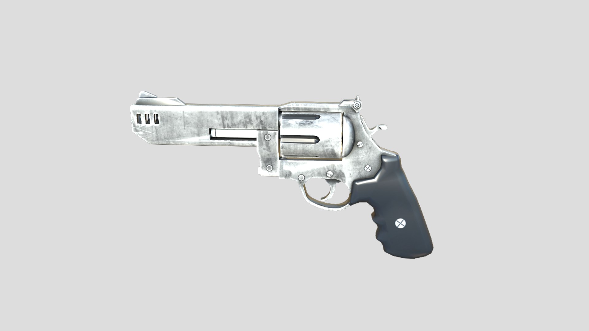 3D Model Revolver II 3D Low Poly-Game Ready Gun Model -010 - TurboSquid ...