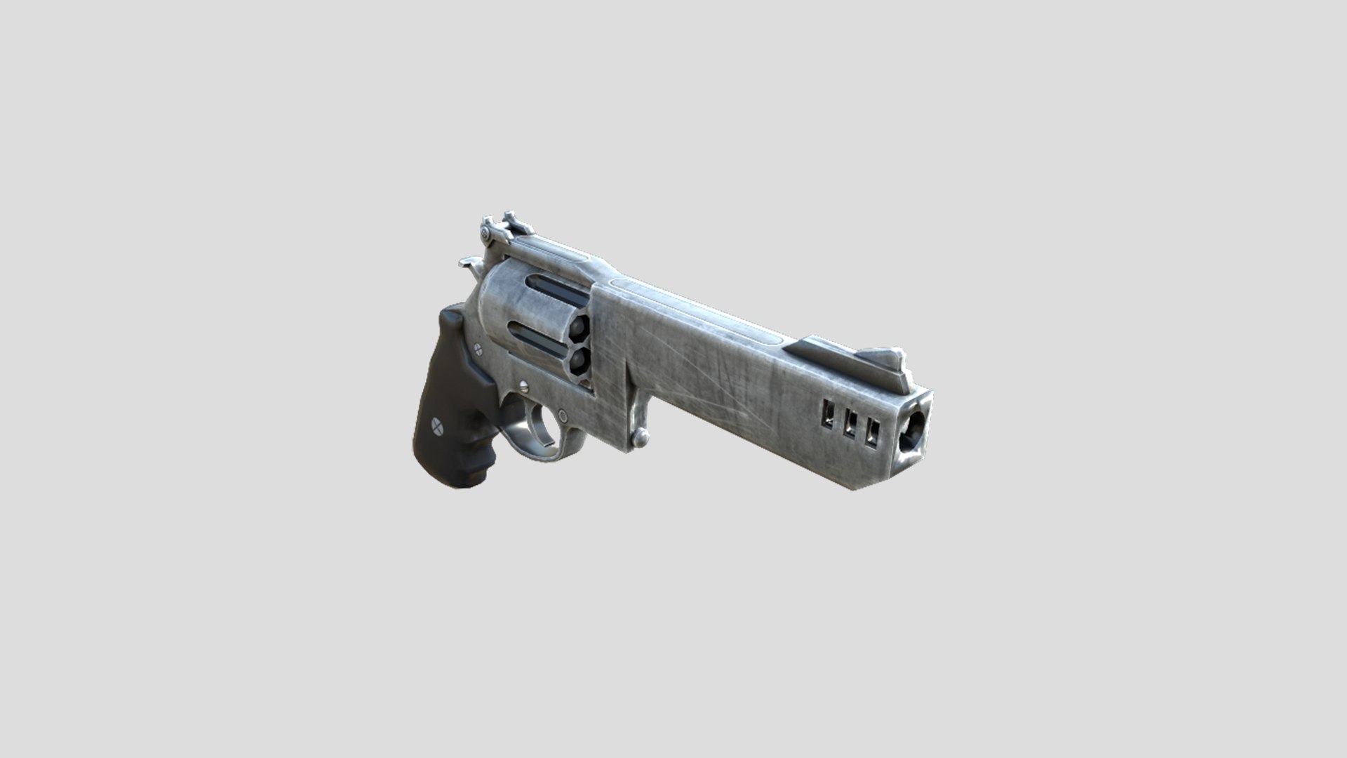 3D Model Revolver II 3D Low Poly-Game Ready Gun Model -010 - TurboSquid ...