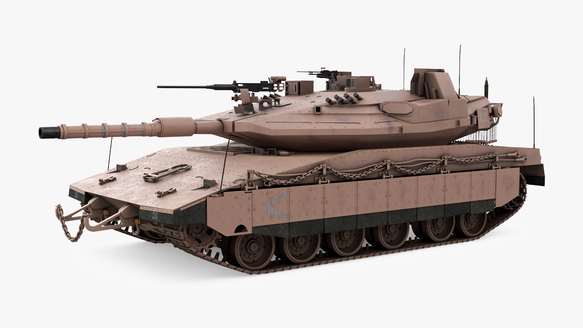Dirty Israeli Tank Merkava 5 Beige Rigged 3D - TurboSquid 2290785