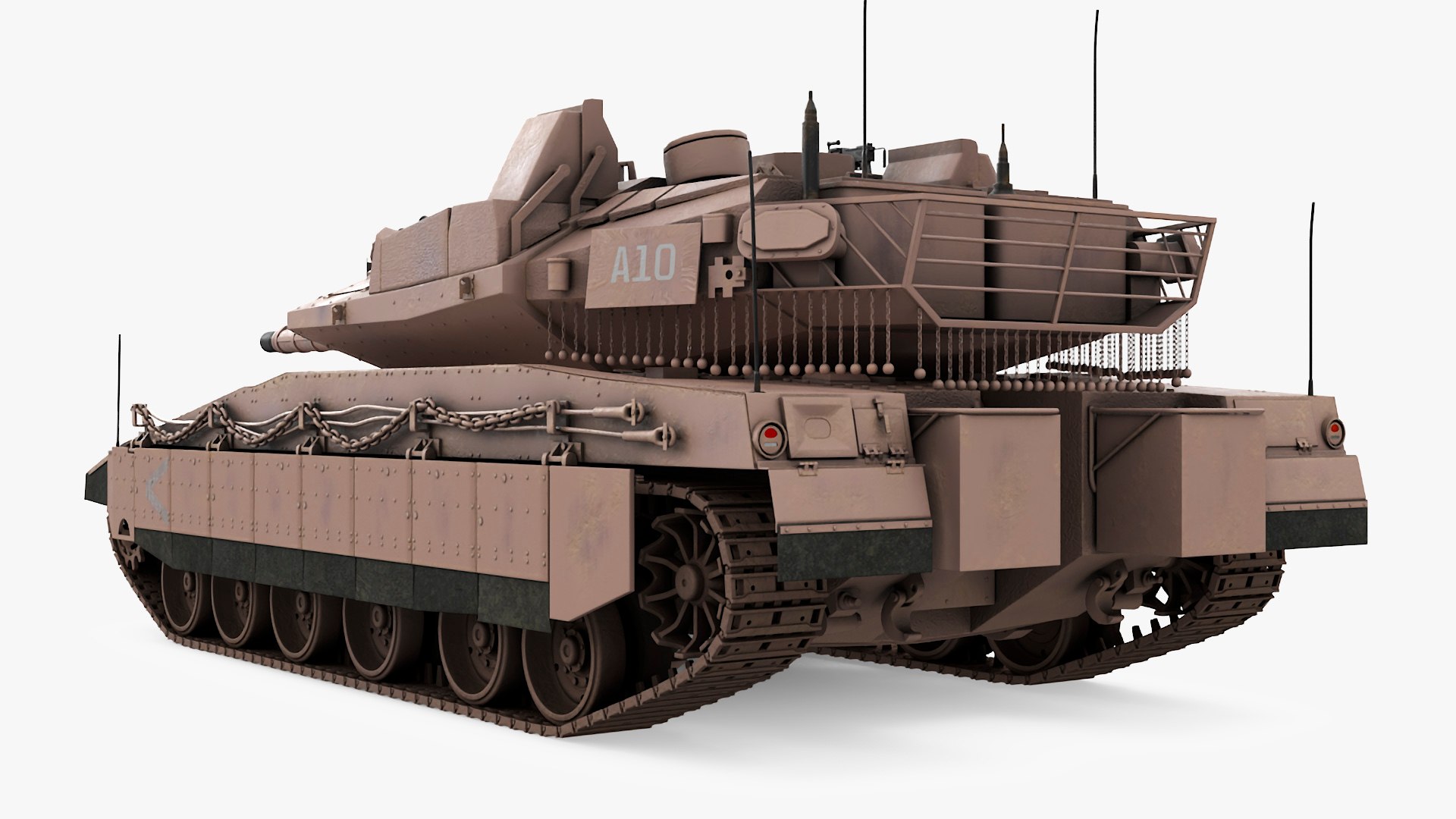 Dirty Israeli Tank Merkava 5 Beige Rigged 3D - TurboSquid 2290785