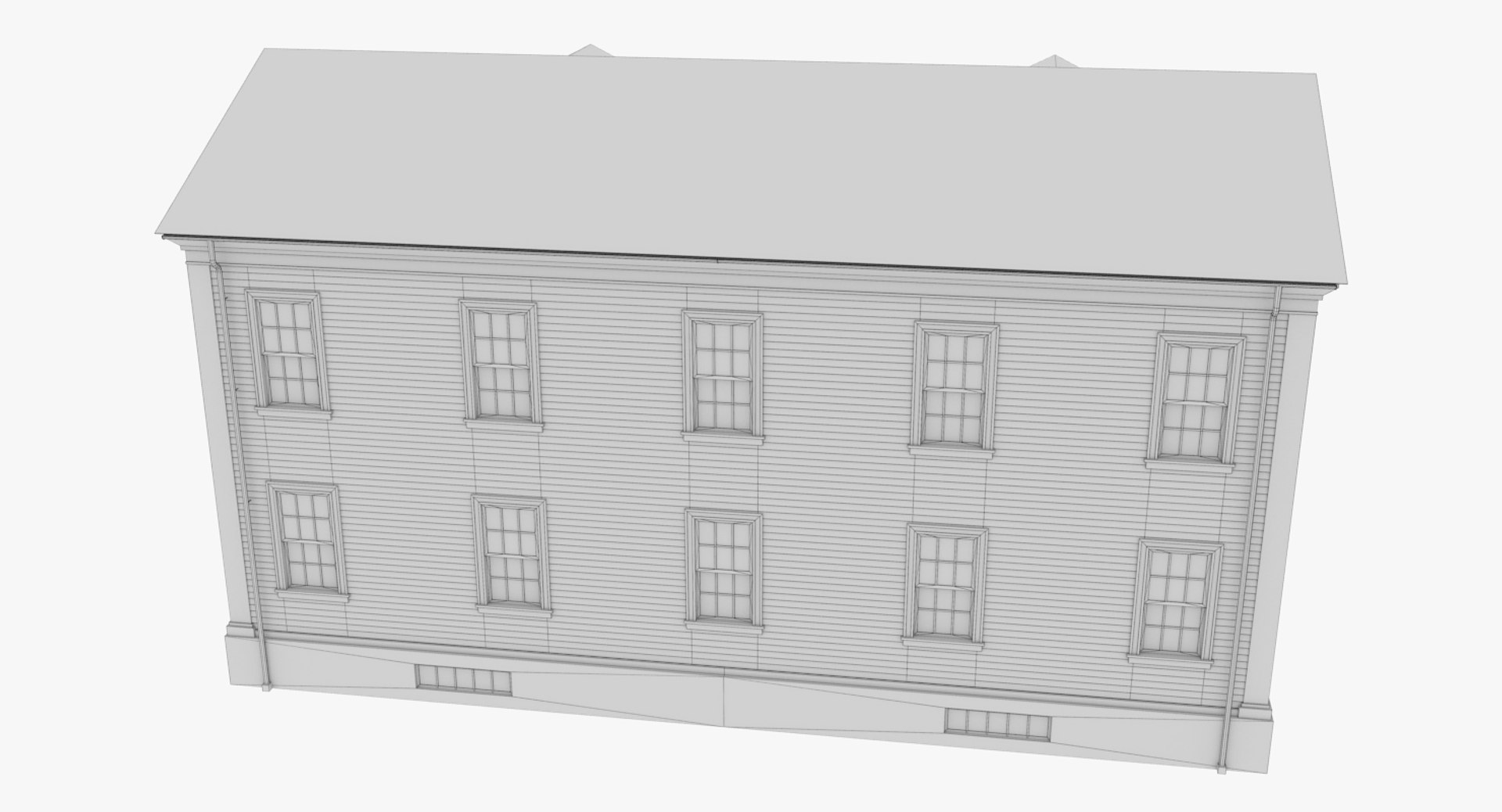 3D Model Colonial House 8 - TurboSquid 1195962