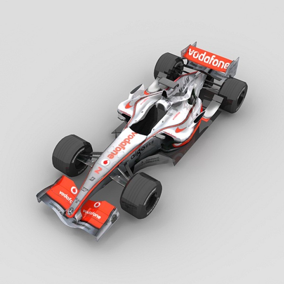 Low-poly Mclaren Mp4-22 3d Model