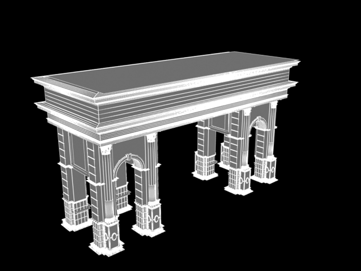 Roman Gate 3d Model