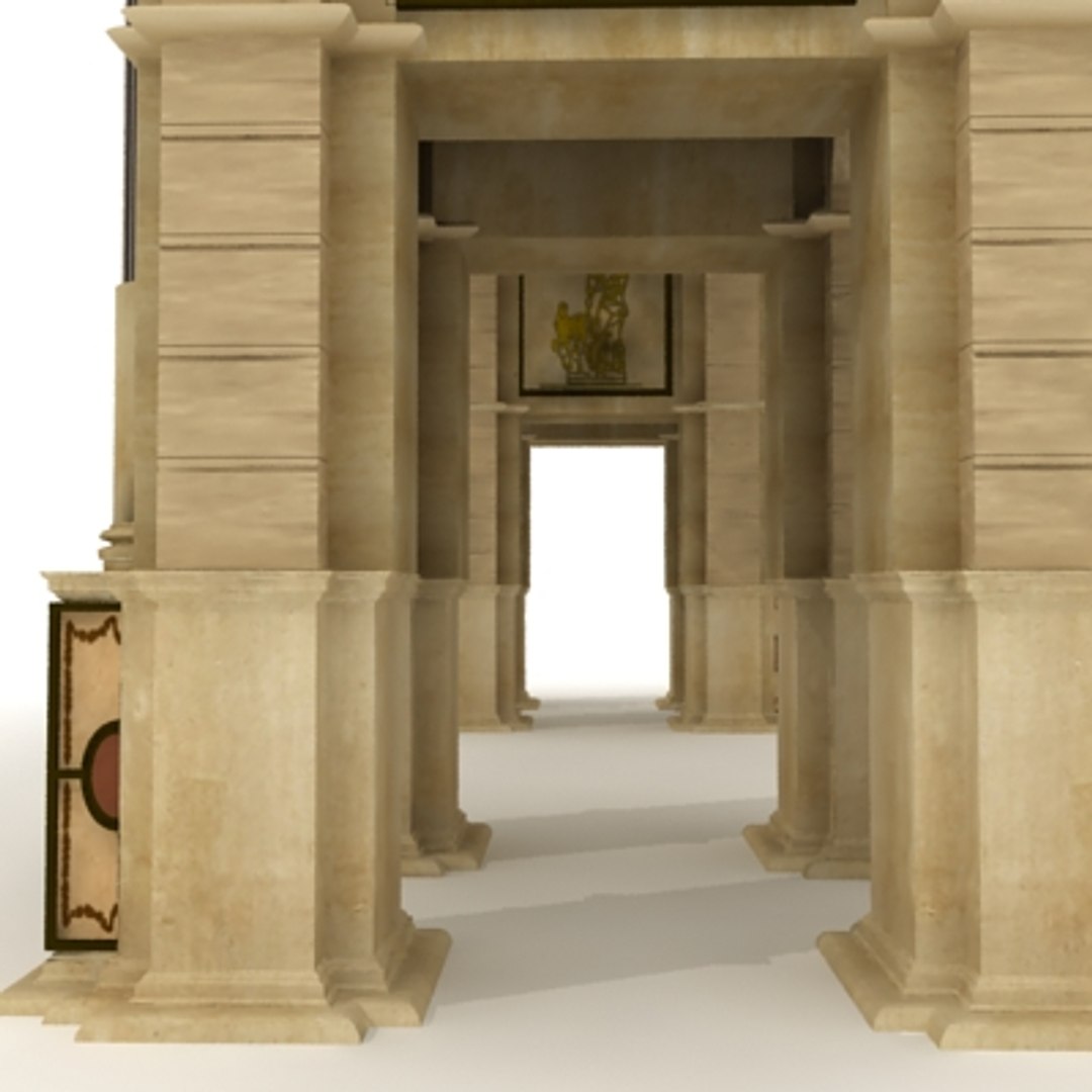 Roman Gate 3d Model