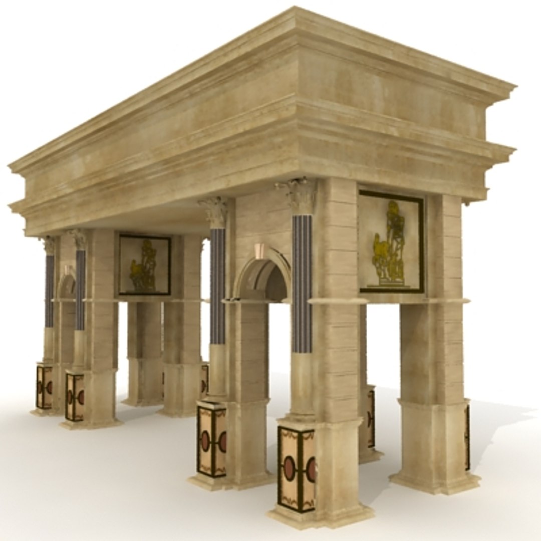 Roman Gate 3d Model